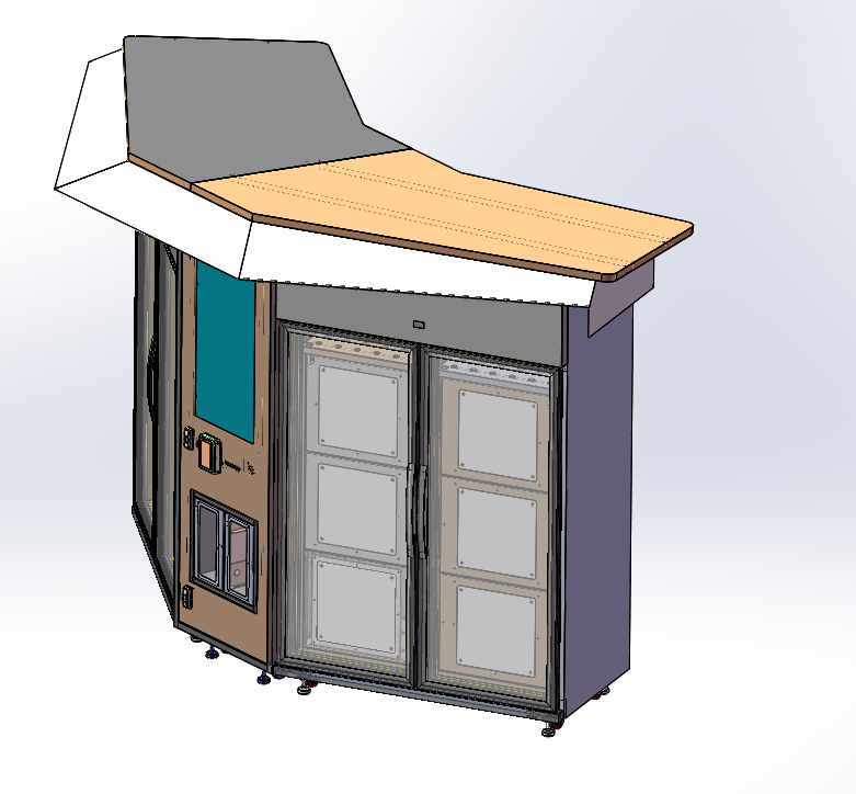 Outdoor Flower Vending Machine with Canopy